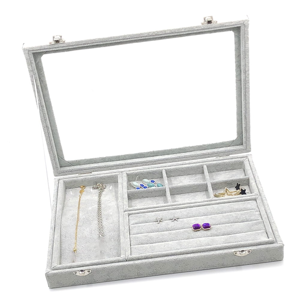 Deluxe Plush Jewelry Chest With Multiple Compartments for Women and ...