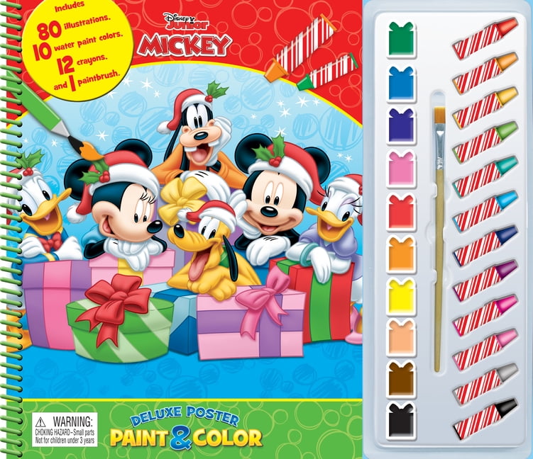 Deluxe Poster and Paint: Disney Mickey Xmas Deluxe Poster Paint & Color ...