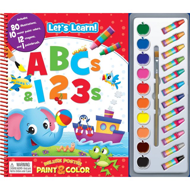 Deluxe Poster and Paint: Preschool Abc/123 Deluxe Poster Paint & Color ...