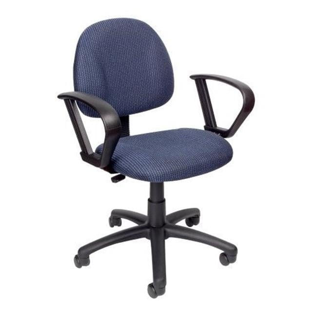 Deluxe Posture Task Computer Chair with Loop Arms - Blue - Walmart.com