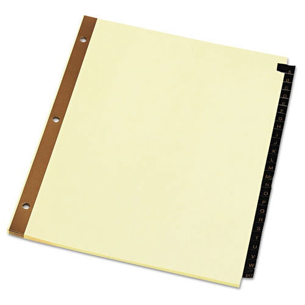 Deluxe Preprinted Simulated Leather Tab Dividers With Gold Printing, 25 ...