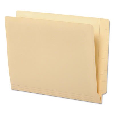 Deluxe Reinforced End Tab Folders, 9" Front, Straight Tab, Letter Size ...