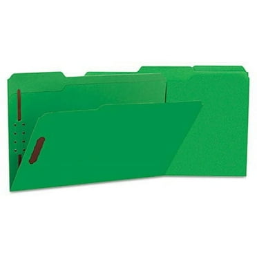 Interior File Folders, 1/3-Cut Tabs, Legal Size, Green, 100/Box ...