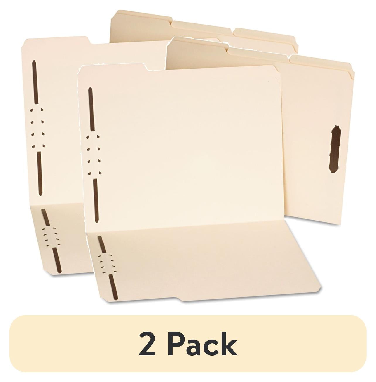 (2 pack) Deluxe Reinforced Top Tab Folders With Two Fasteners, 1/3-Cut ...