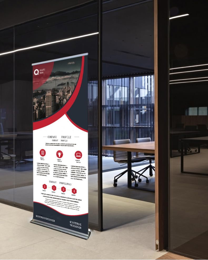 Deluxe Retractable Roll Up Stand 33 ½"x80-92" Wide-Bottomed Sitting ...