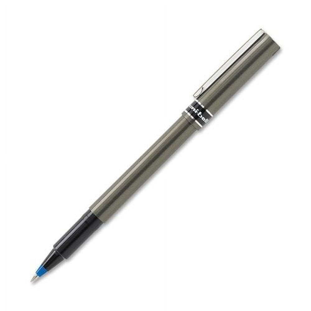Deluxe Roller Ball Stick Waterproof Pen, Blue Ink, Micro, Dozen ...