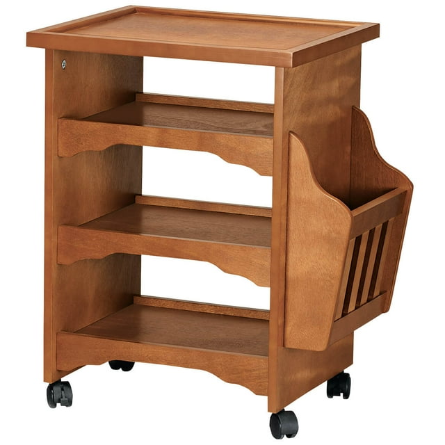 Sturdy Deluxe Rolling Multipurpose Table with Wheels by OakRidgeTM XL ...