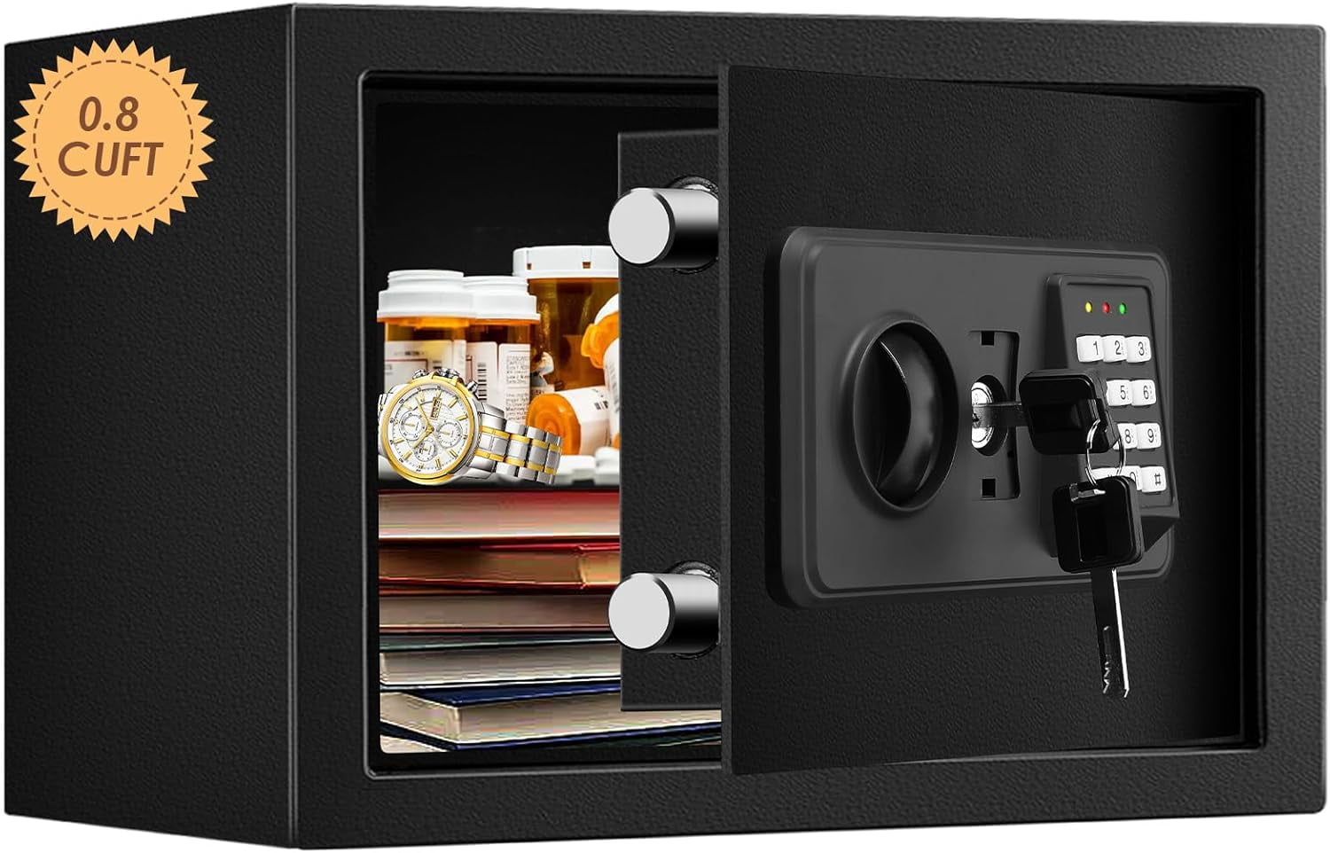 Money Box Lock Box Safe Box Fireproof Waterproof TENAMIC Safe Box 0.44 ...