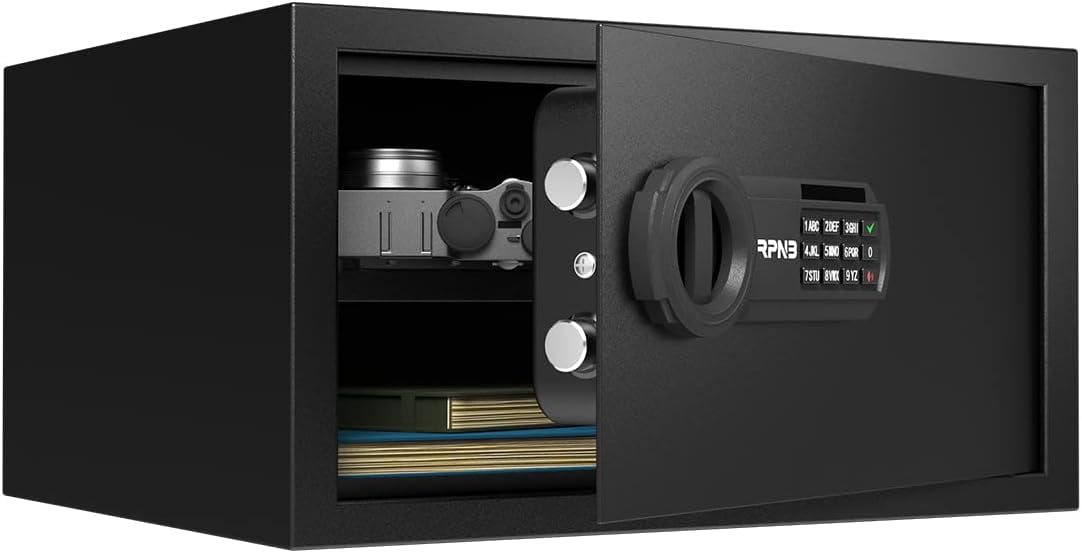 Deluxe Safe and Lock Box,Digital Keypad Safe Box, Alloy Small Safes ...