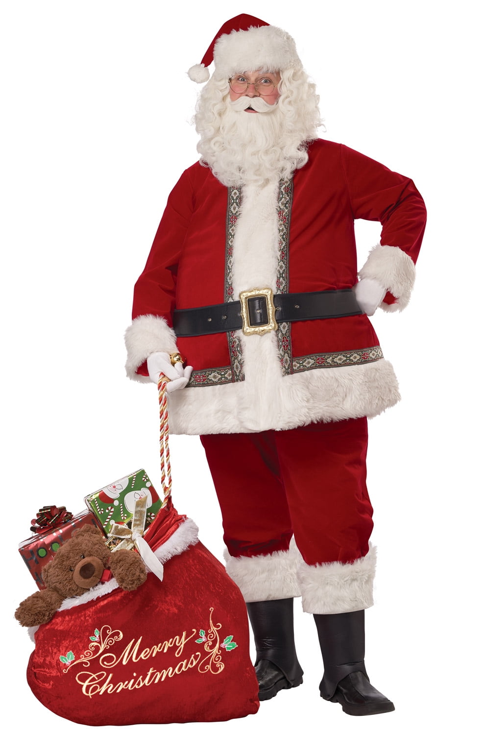 Deluxe Santa Claus Set Adult Costume - Walmart.com