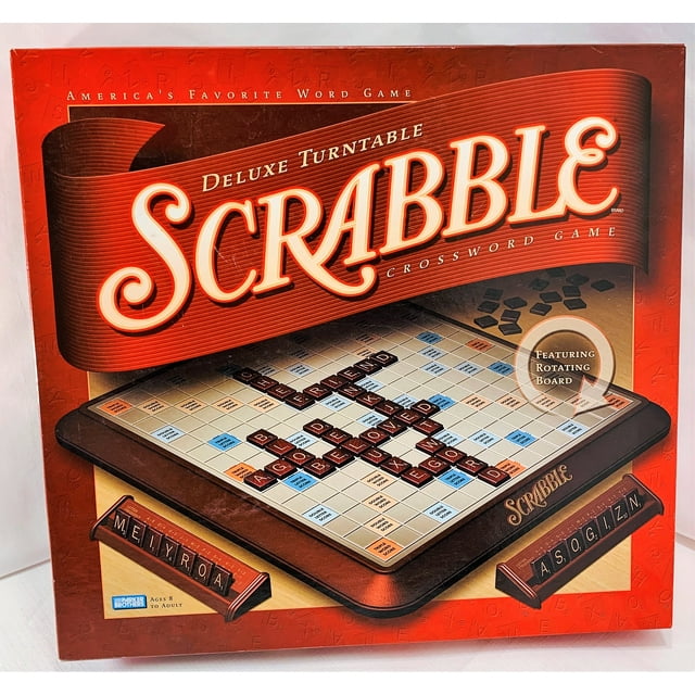 Deluxe Scrabble Rotating Board Game with Turntable - Walmart.com