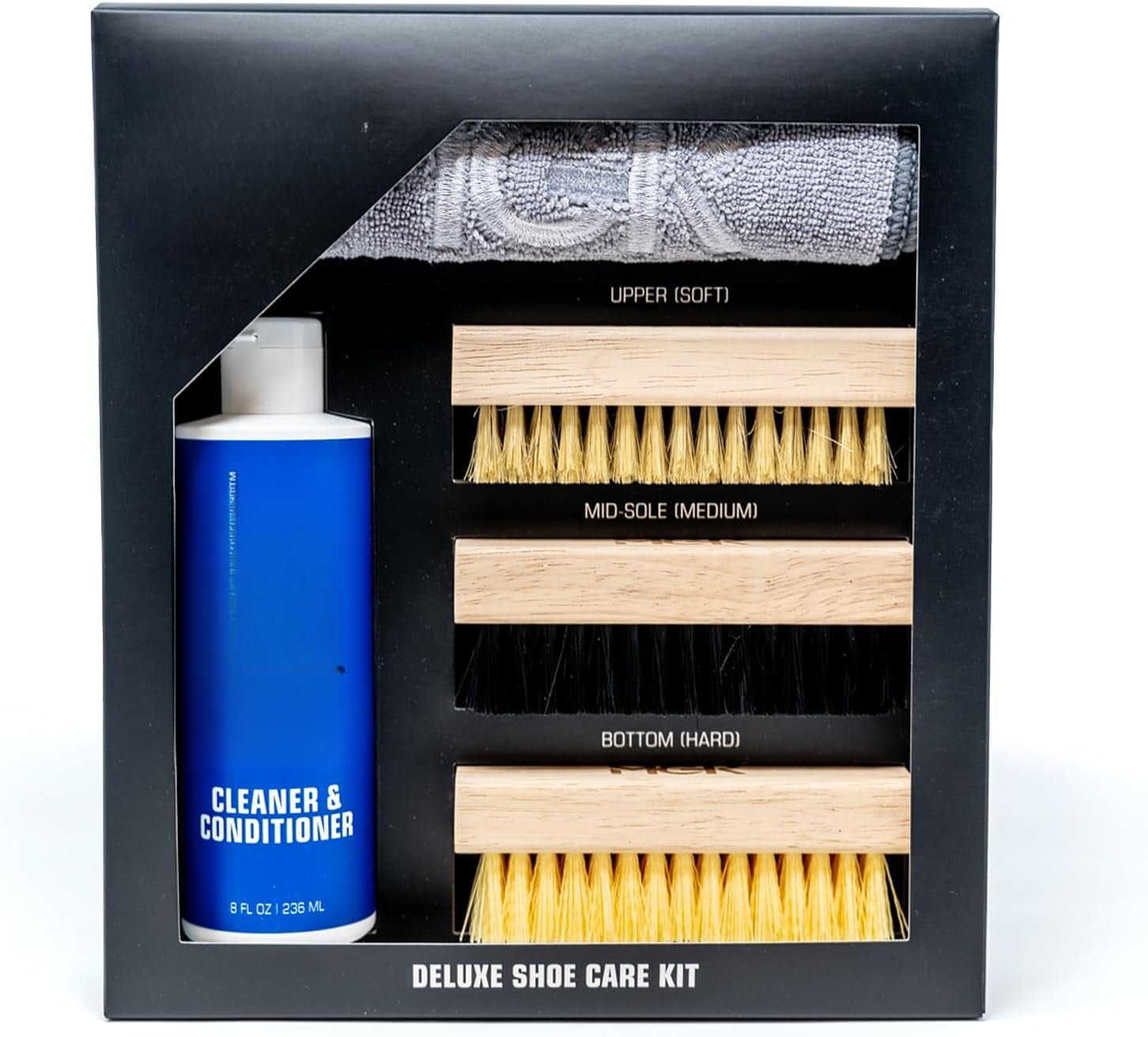 Deluxe Shoe Brush Kit - Shoe Brush Set with XL Cleaner & Conditioner ...