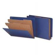 Four-Section Pressboard Classification Folders, 1 Divider, Letter Size ...
