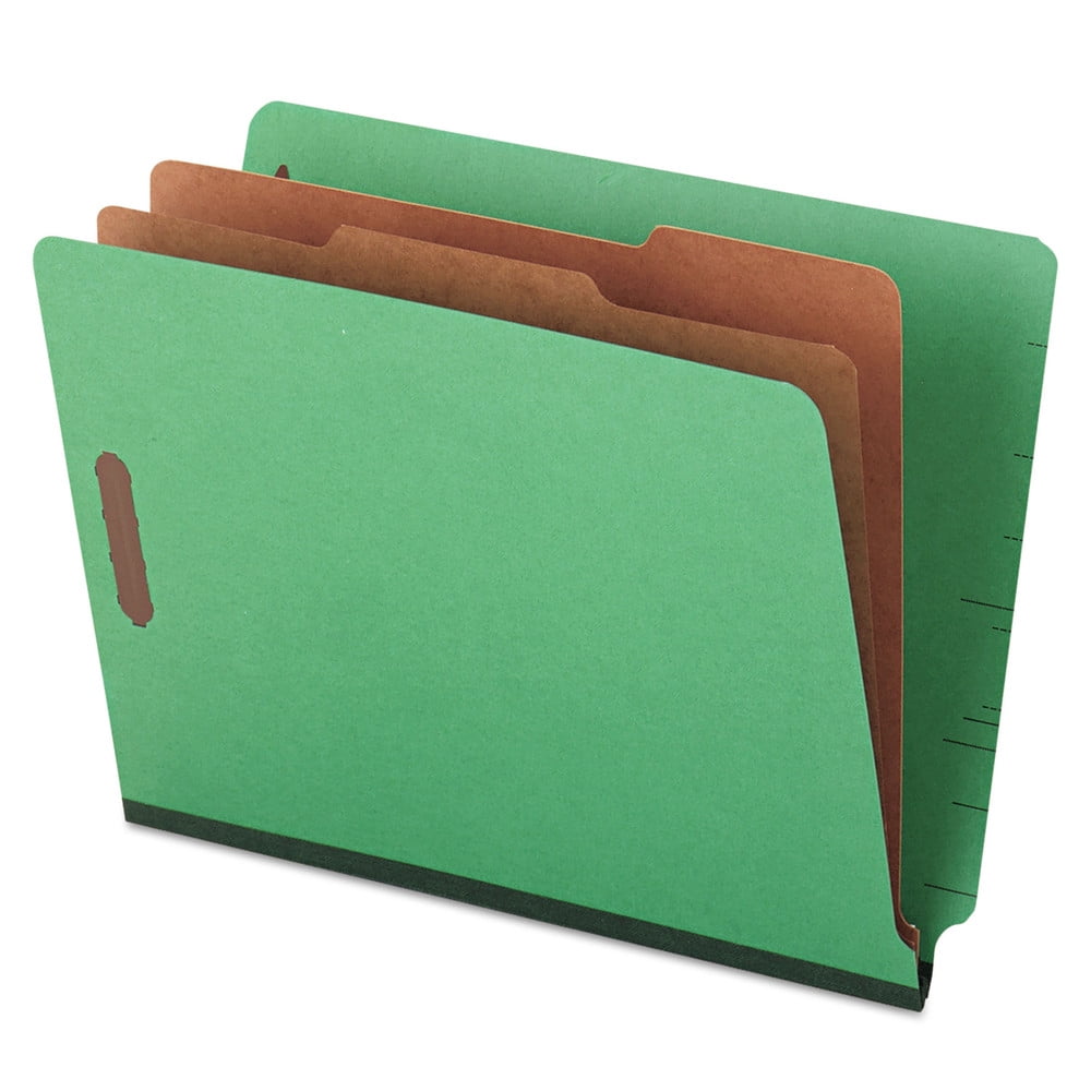 Deluxe Six-Section Colored Pressboard End Tab Classification Folders, 2 ...