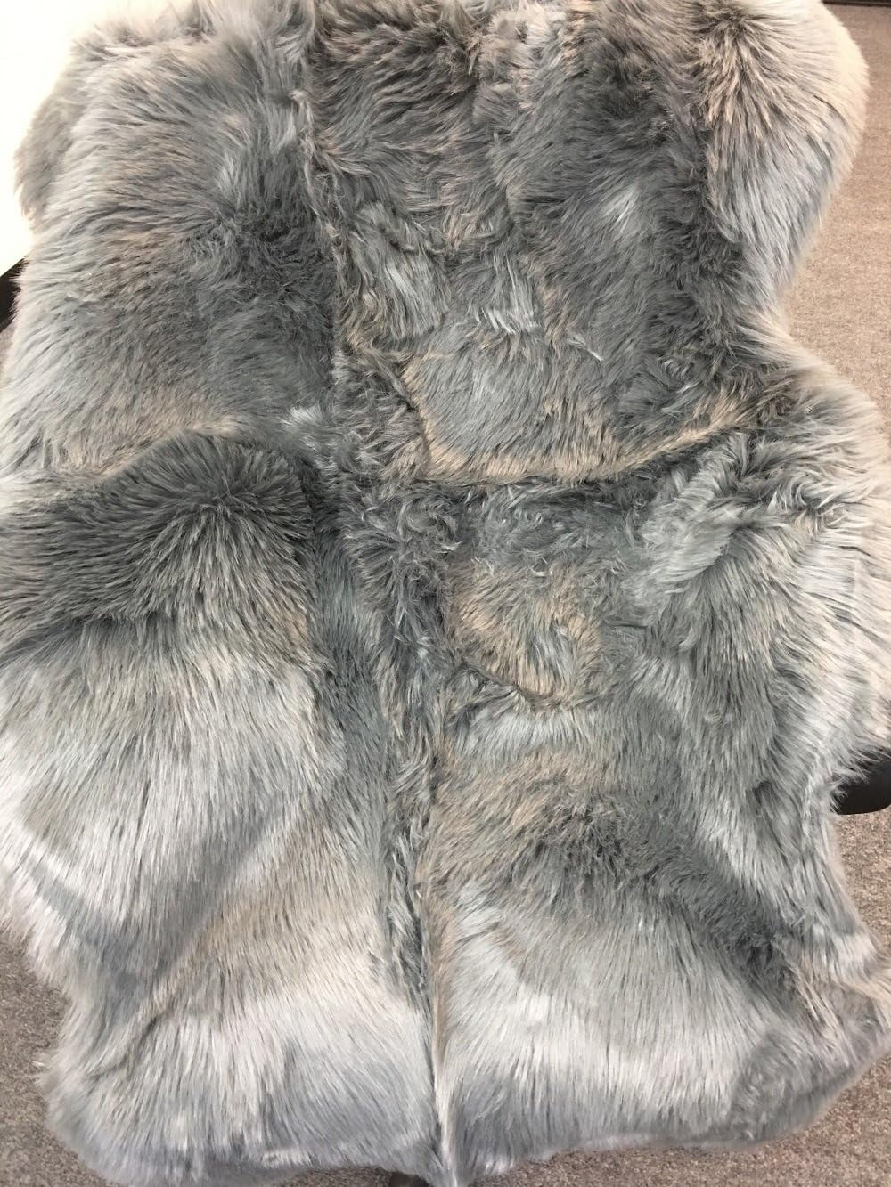 Deluxe Soft Faux Sheepskin Chair Cover Seat Pad Shaggy Area Rugs for ...