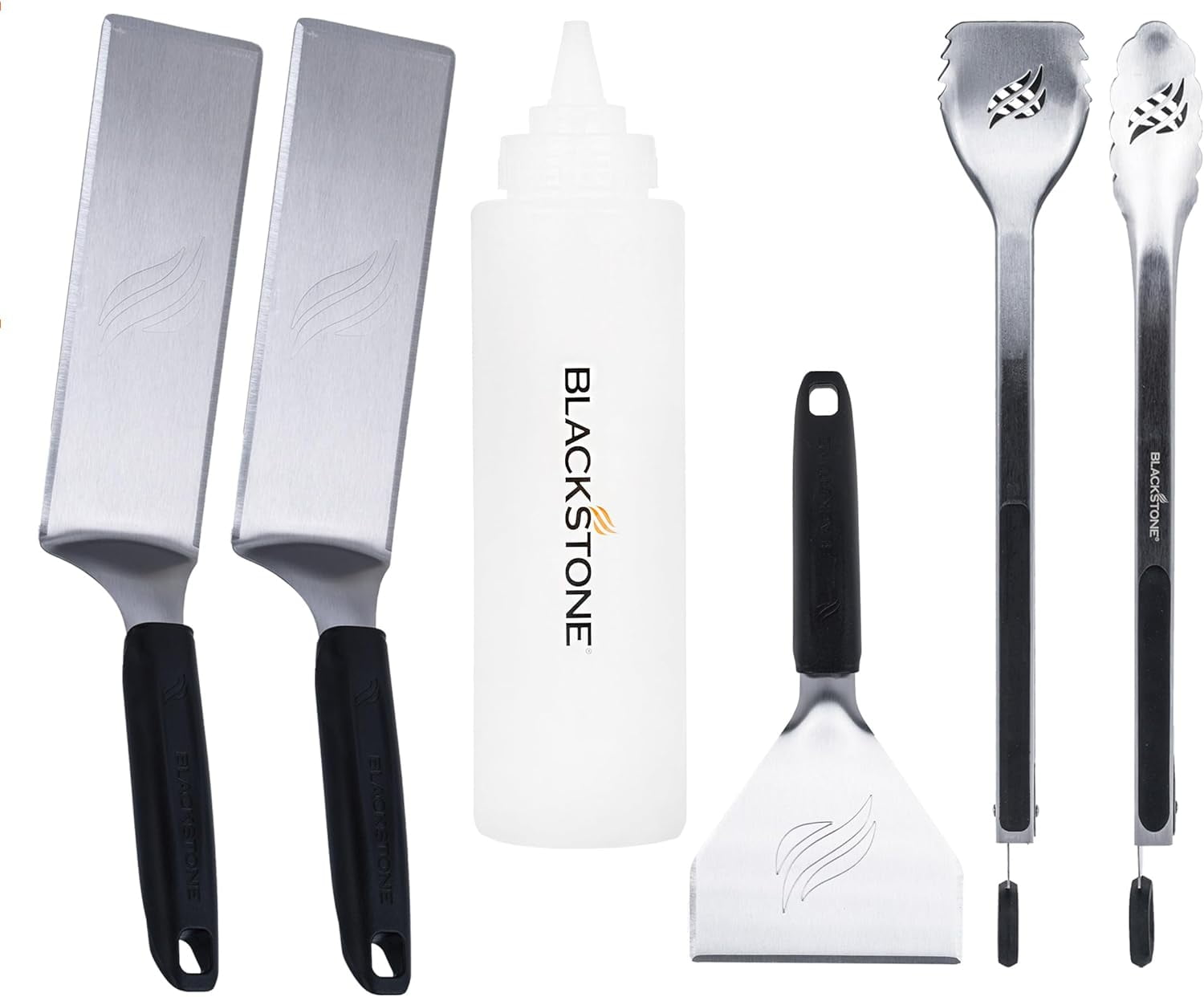 Deluxe Spatula Griddle Kit (6-Piece) with Stainless Steel Tongs, Grill ...