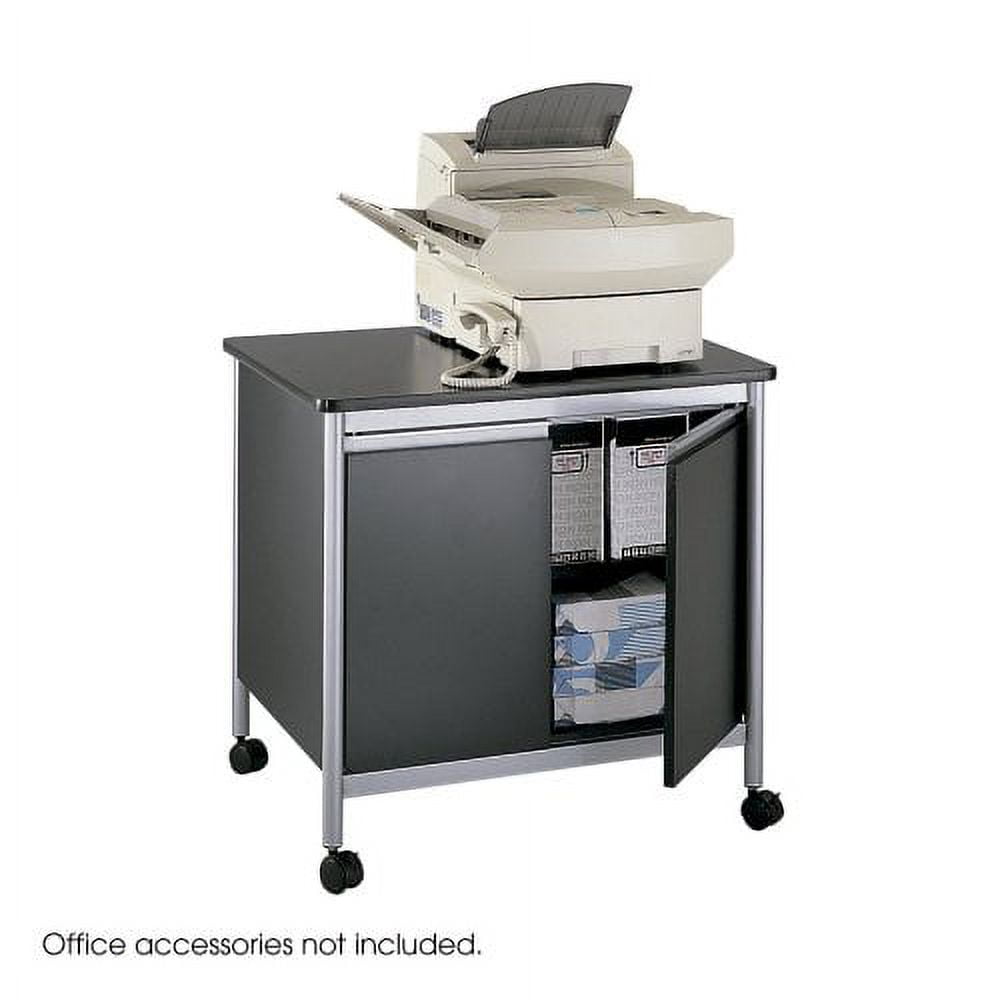 Deluxe Steel Machine Stand, One-Shelf, 32w X 24-1/2d X 30-1/4h, Black ...