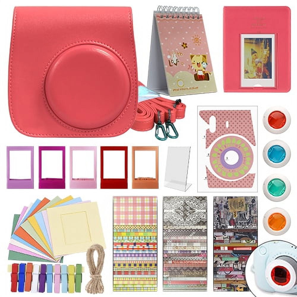 Deluxe Stylish Accessory Kit, Camera Case, Photo Frames, Lens, Sticker ...