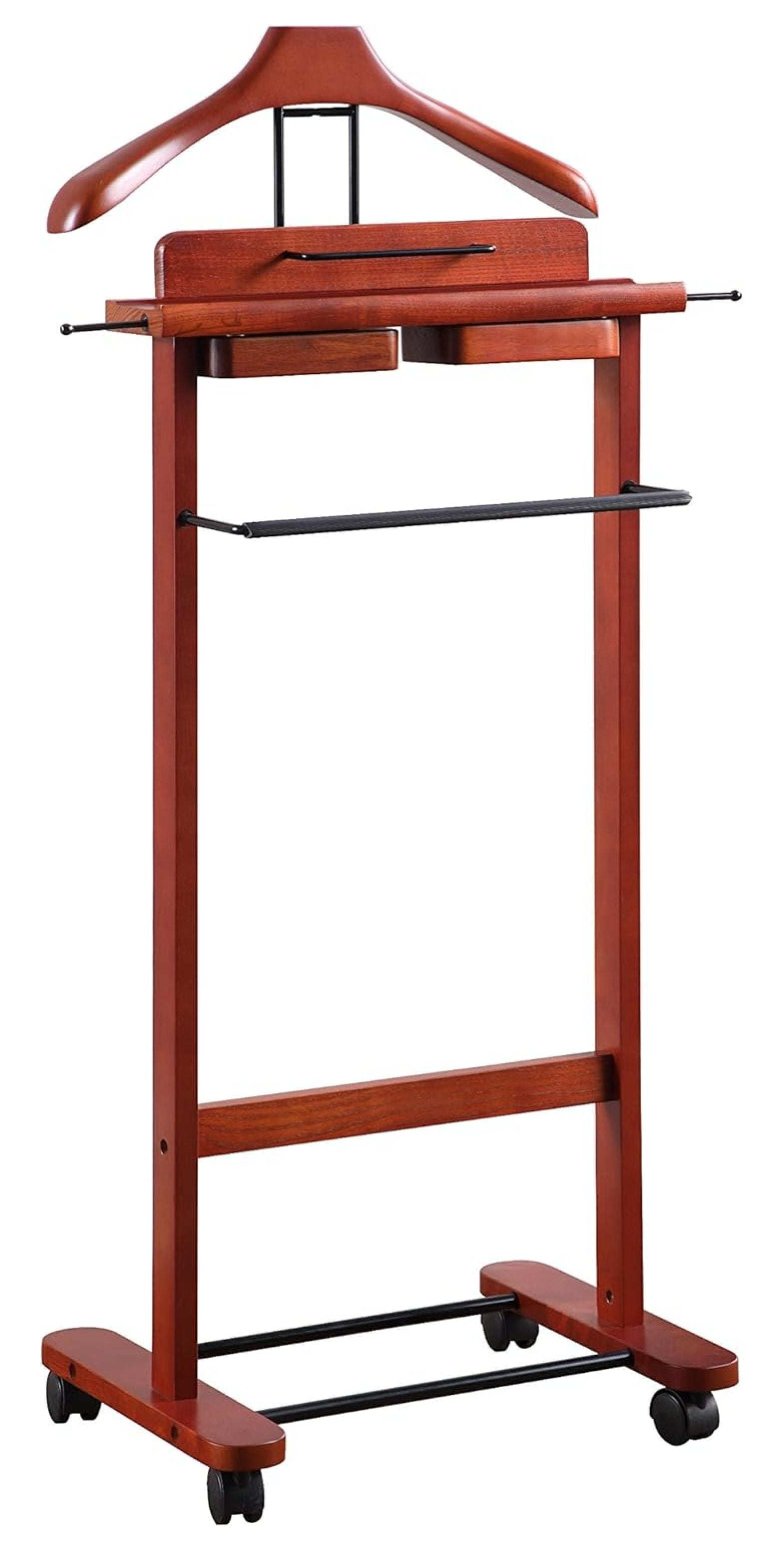 Deluxe Suit Valet Stand VL16204 with Top Tray, Slide Out Tray, Contour ...
