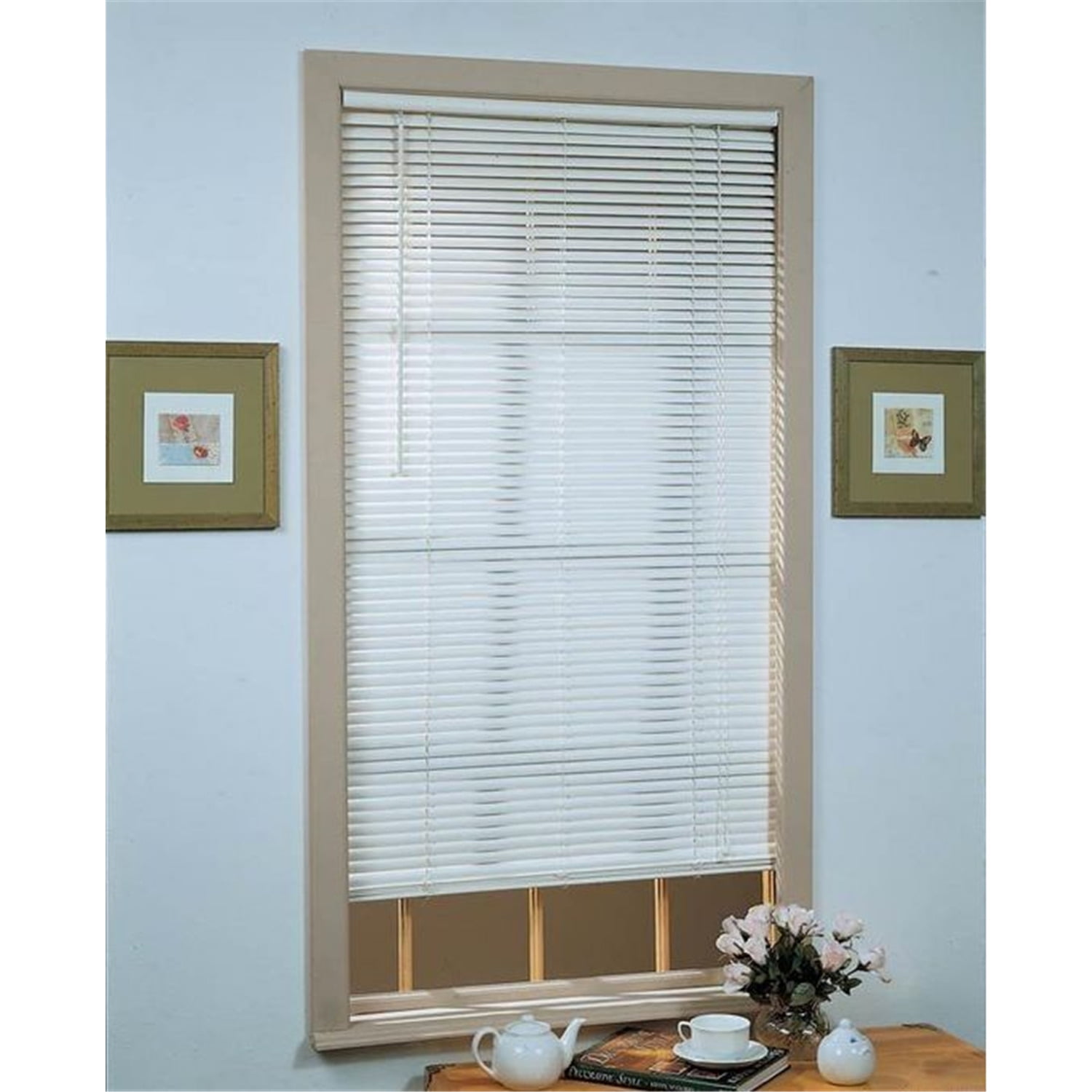 Deluxe Sundown Room Darkening Mini Blind-Color:White,Size:64X23 ...