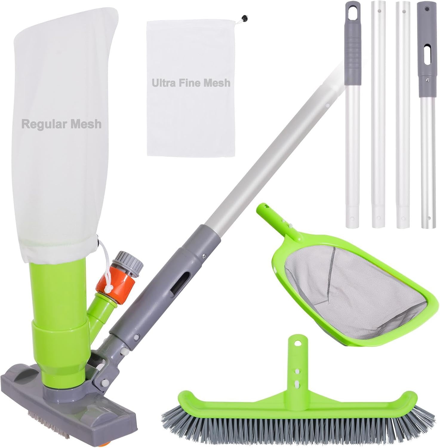 Deluxe Swimming Pool Cleaning Kit with Spa Jet Vacuum Cleaner,Brush ...