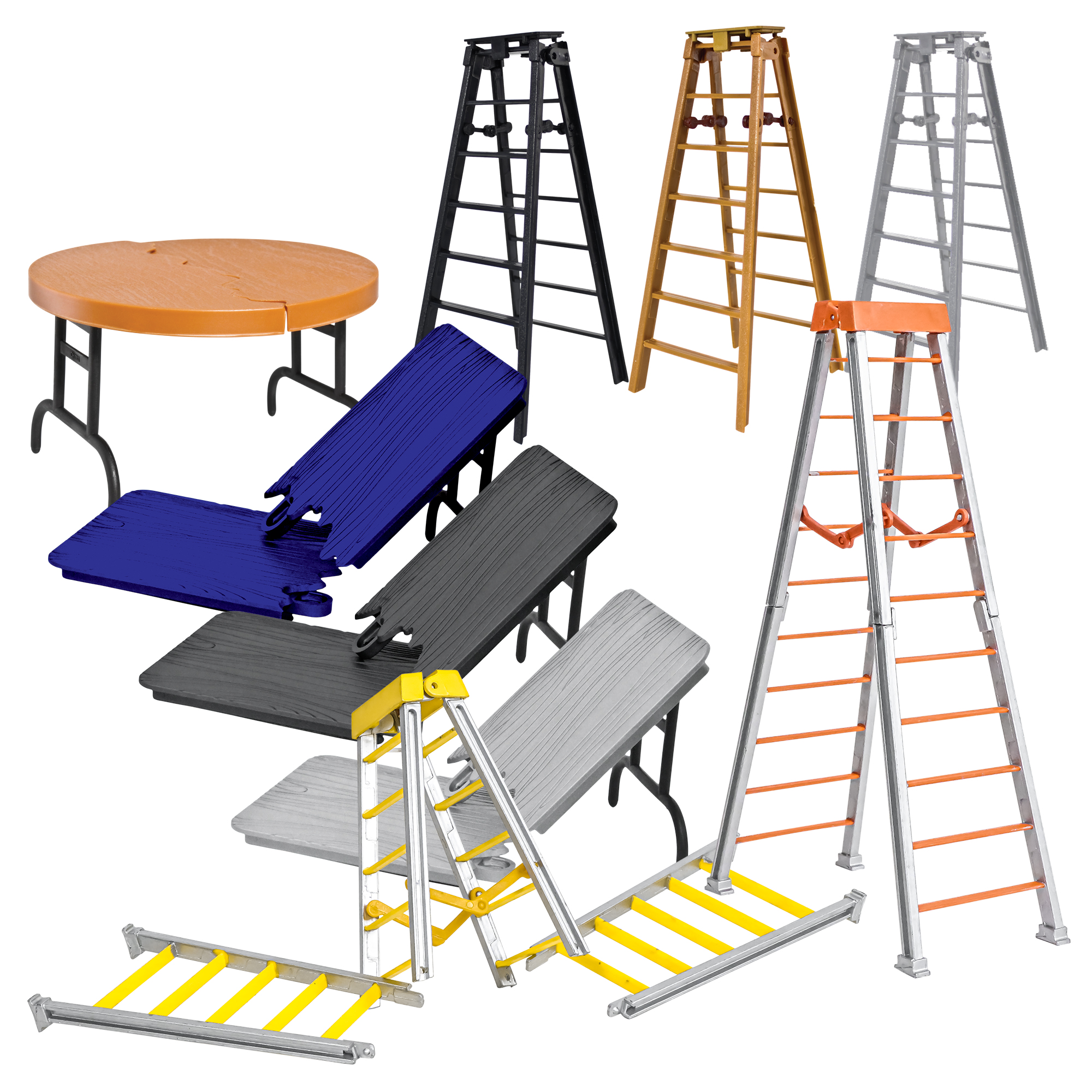 Deluxe Table & Ladder Deal for WWE & AEW Wrestling Action Figures ...