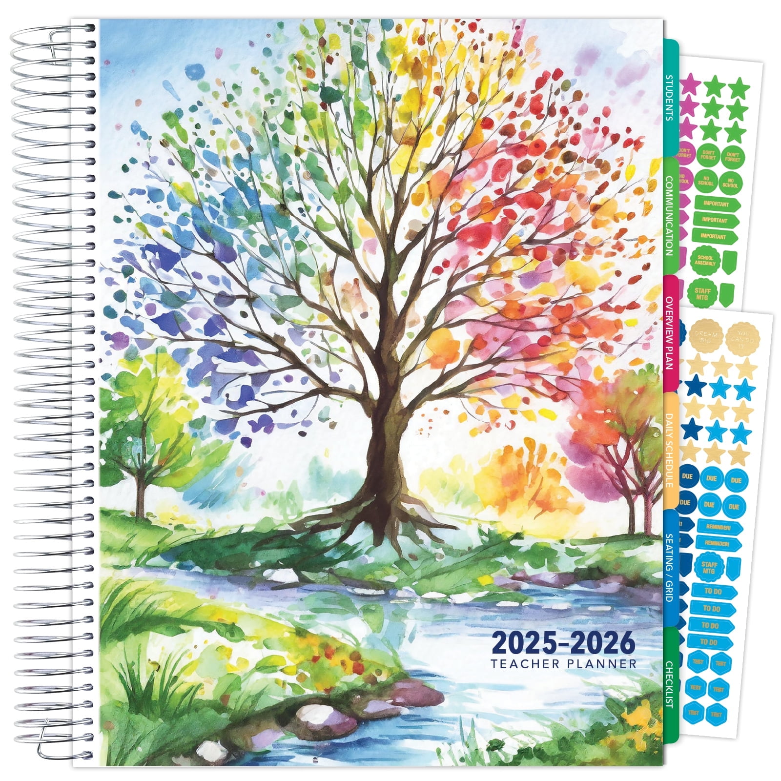 Aug 2025-2026 Deluxe Teacher Lesson Planner Notebook 8.5x11 Daily ...