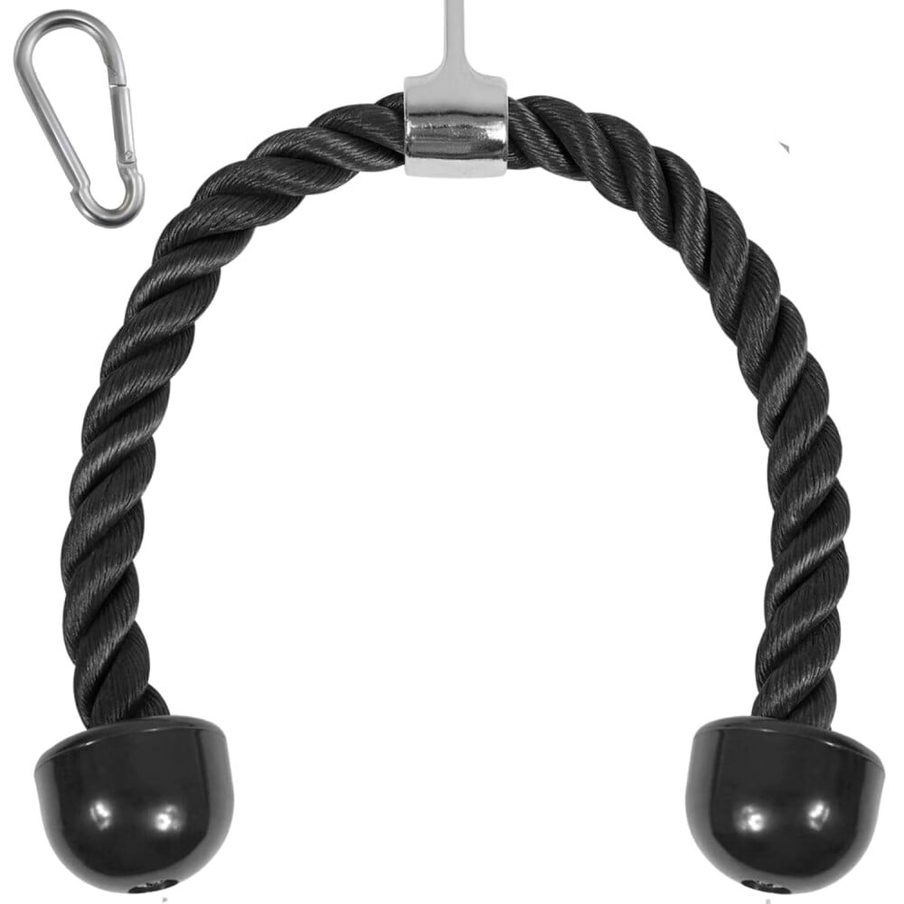 Deluxe Tricep Rope Cable Attachment,27 & 36 inch with 4 Colors,Exercise ...