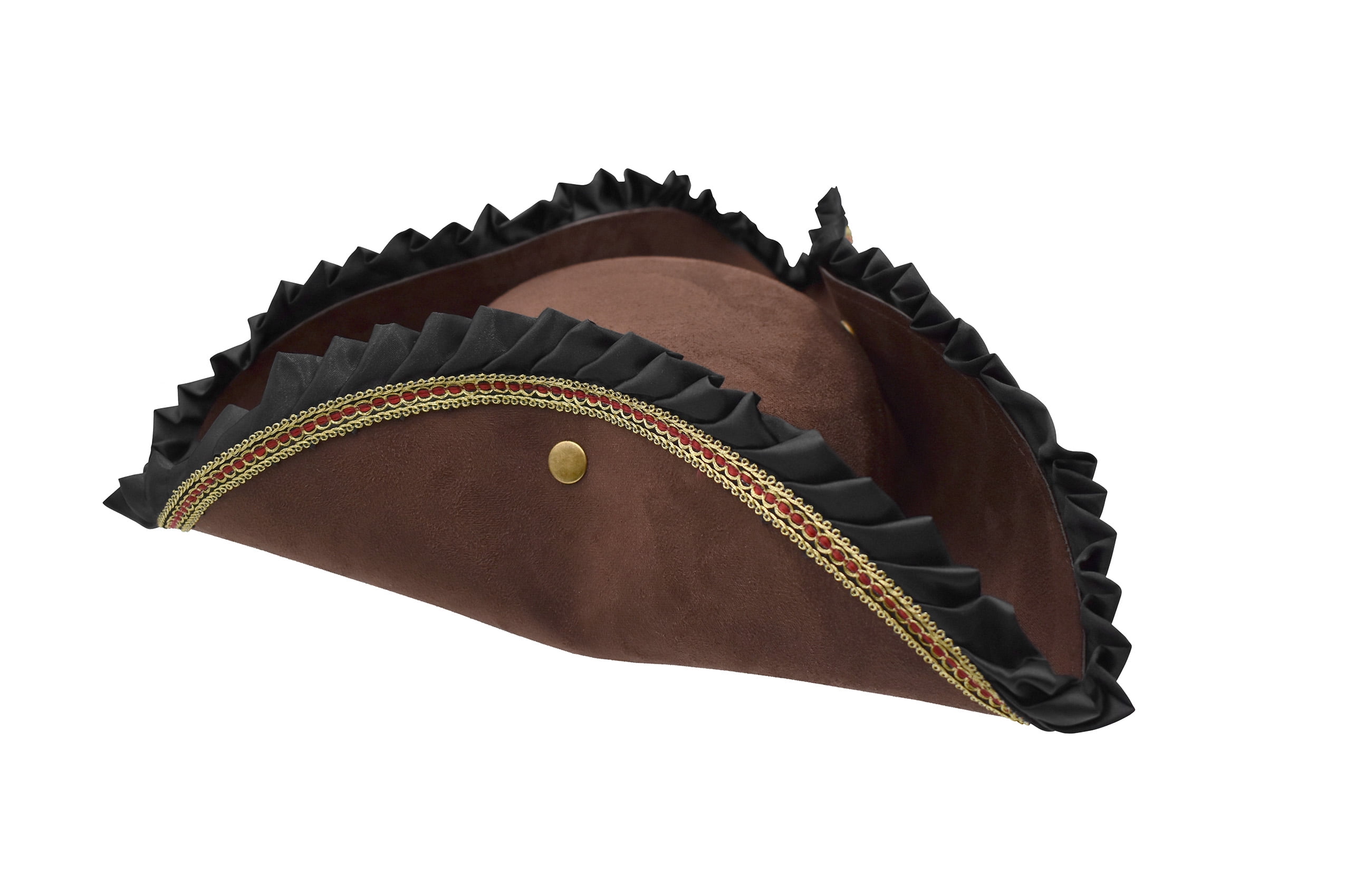 Deluxe Tricorn Tricorner Pirate Hat Buccaneers Cap Halloween Costume ...