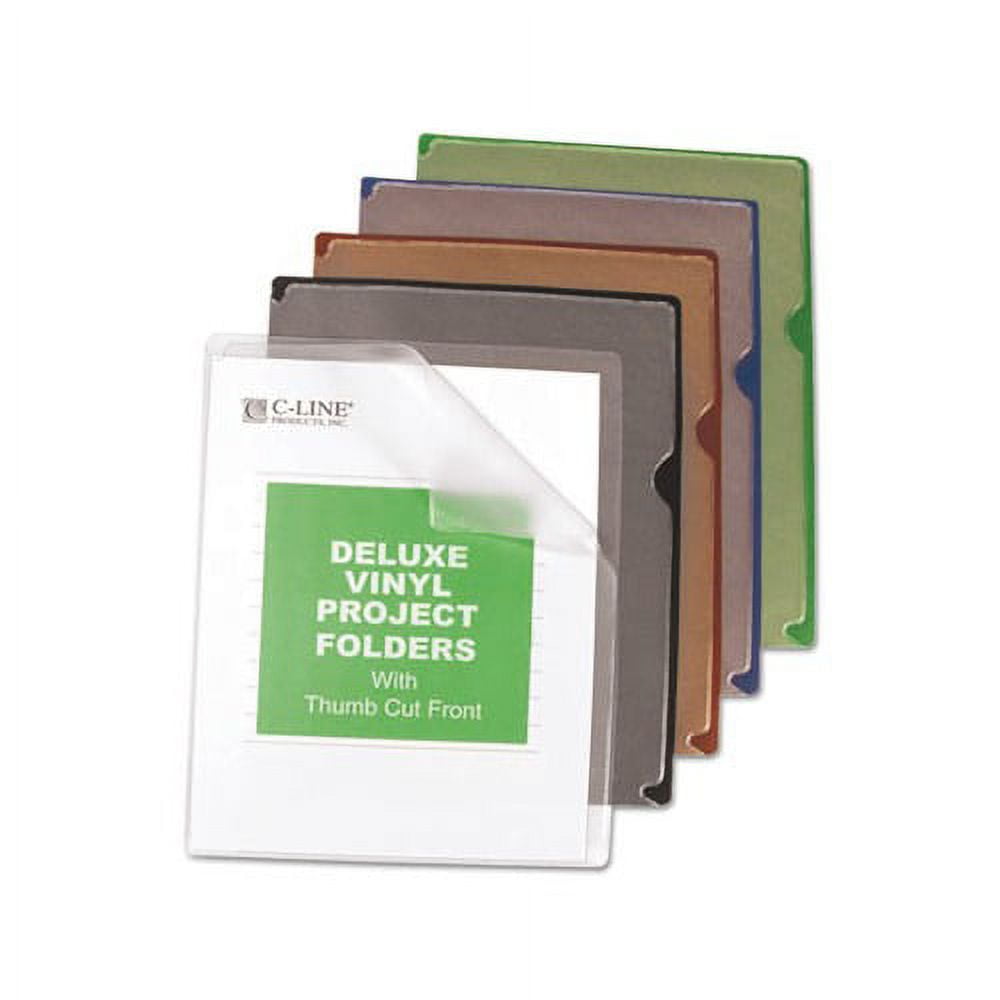 Deluxe Vinyl Project Folders Letter Size, Assorted Colors, 35/Box ...