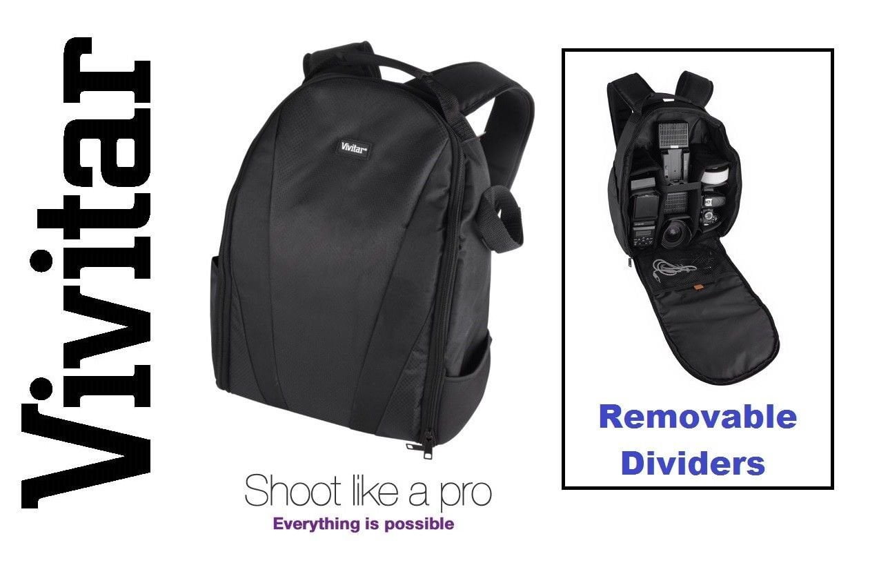 Deluxe Vivitar Backpack Case Camera Bag For Canon SX730 SX620 - Walmart.com