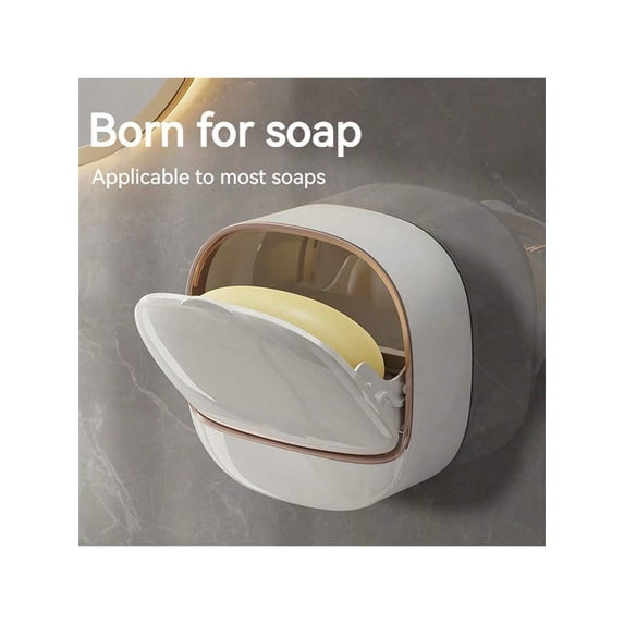 Deluxe Wall Mounted Soap Holder With Lid High End Drainage Soap Holder ...