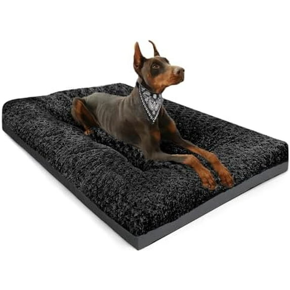 Deluxe Washable Dog Bed for Medium/Large Dogs Dog Crate Mat 35 Inch ...