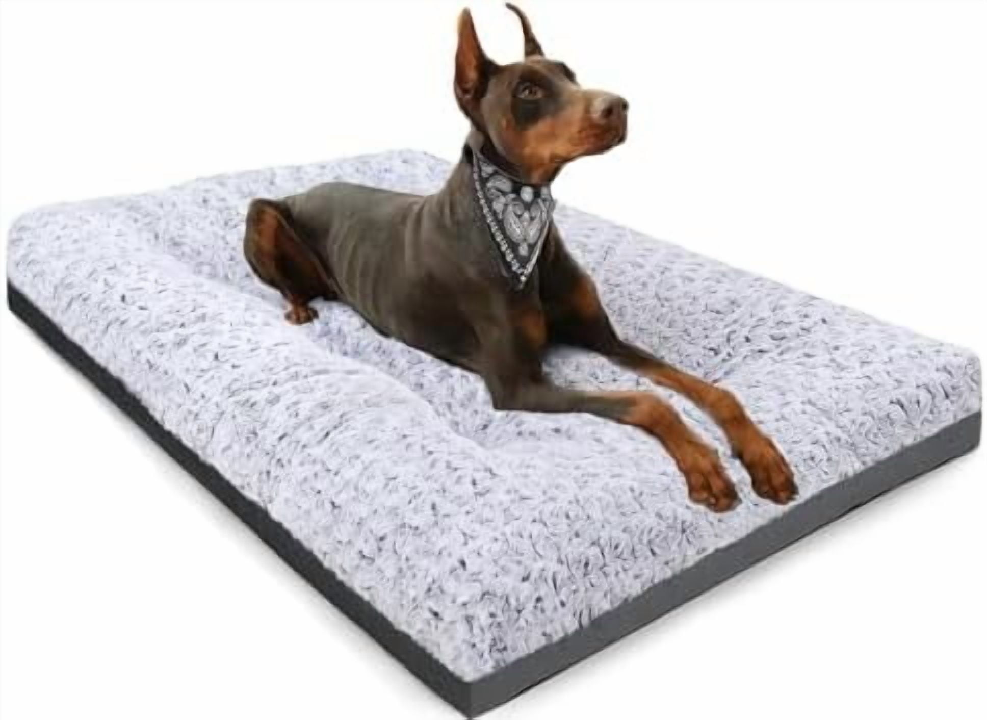 Deluxe Washable XXL Dog Bed for Large Dogs Dog Crate Mat 47 Inch Comfy ...