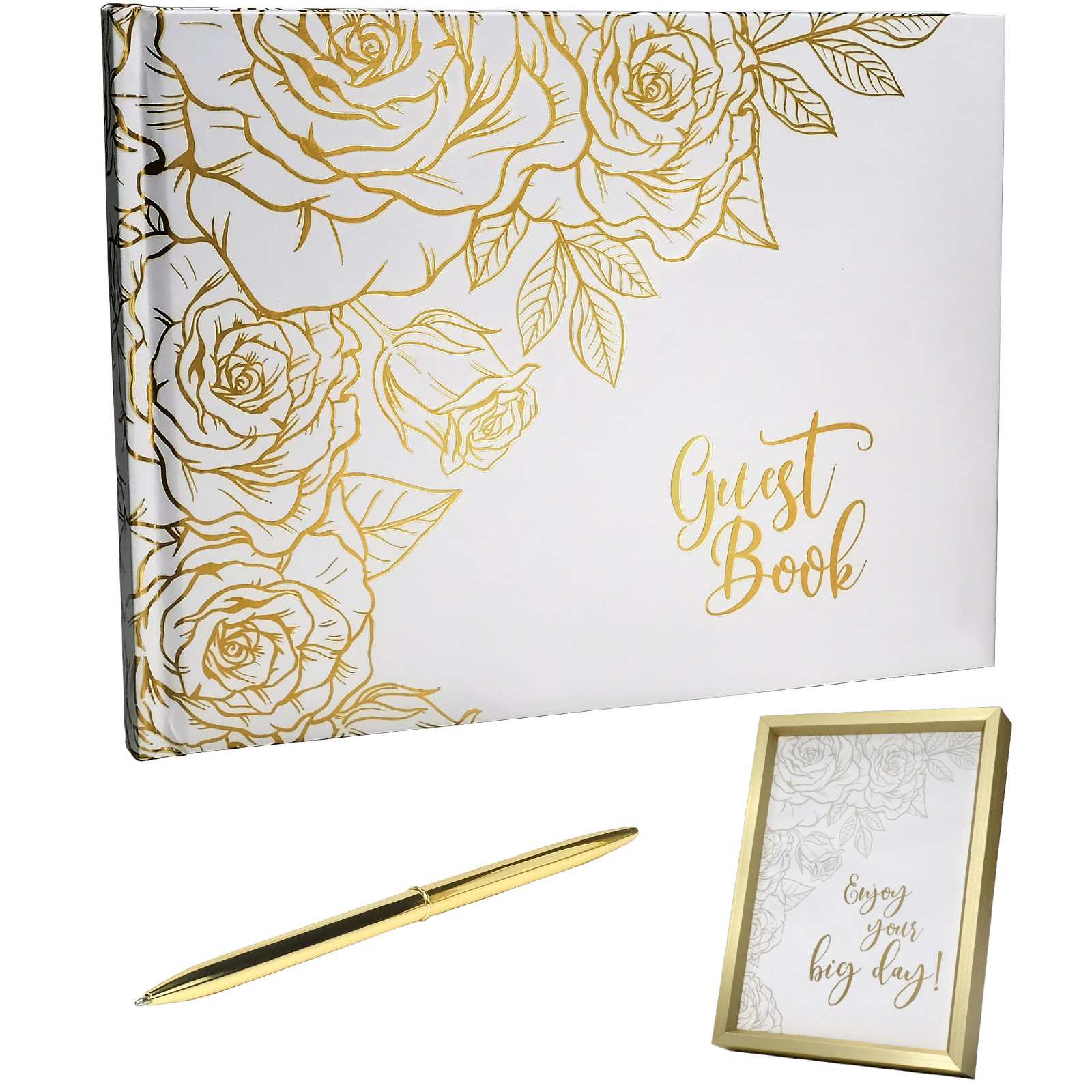 Guest Book for visitors and guests to sign at a party, wedding, baby or ...