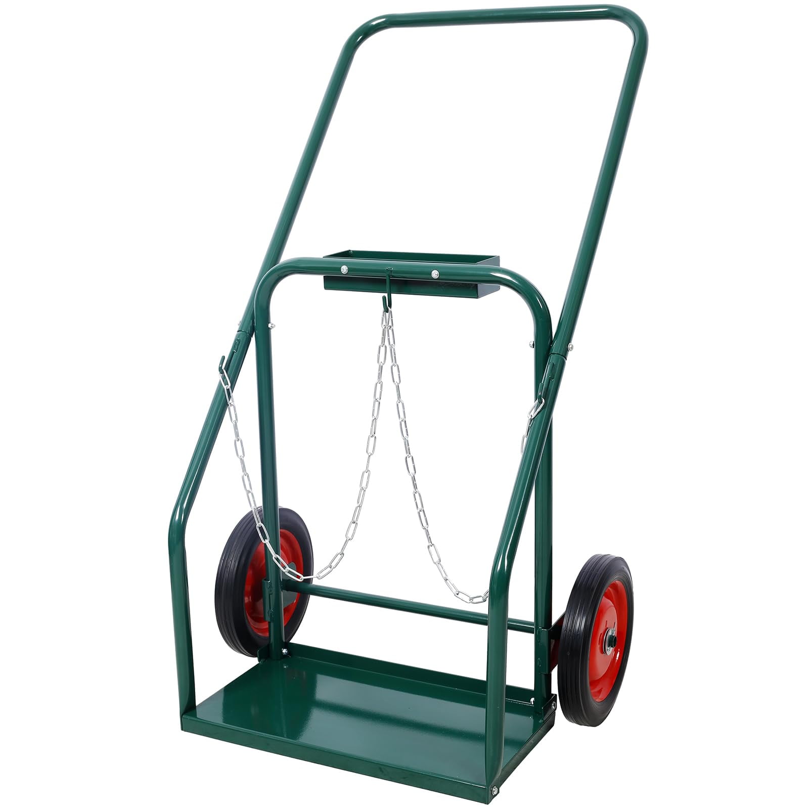 Deluxe Welding Cylinder Hand Truck with 10-Inch Solid Rubber Wheels ...