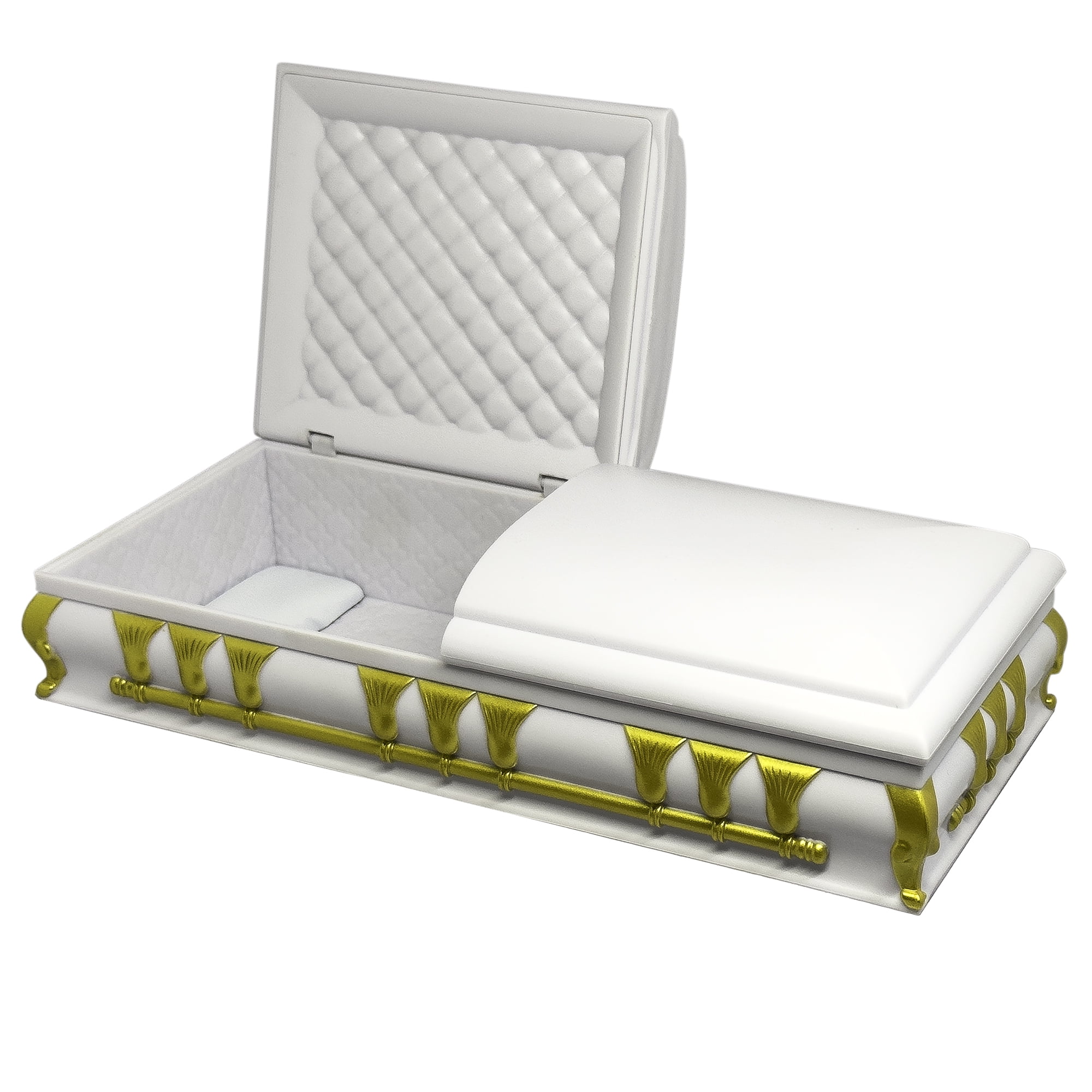 Deluxe White Casket for WWE & AEW Wrestling Action Figures [Loose, No ...