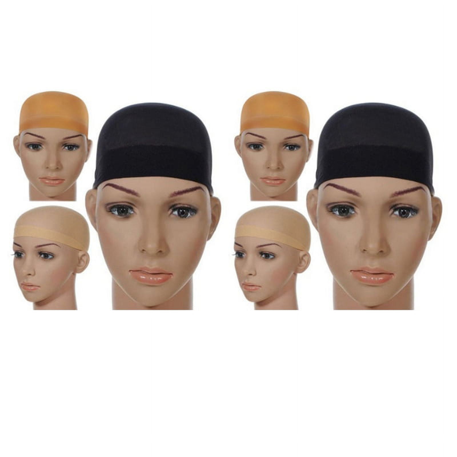 Deluxe Wig Cap Hair Net for Weave 4 Pieces Hair Wig Nets Stretch Mesh ...
