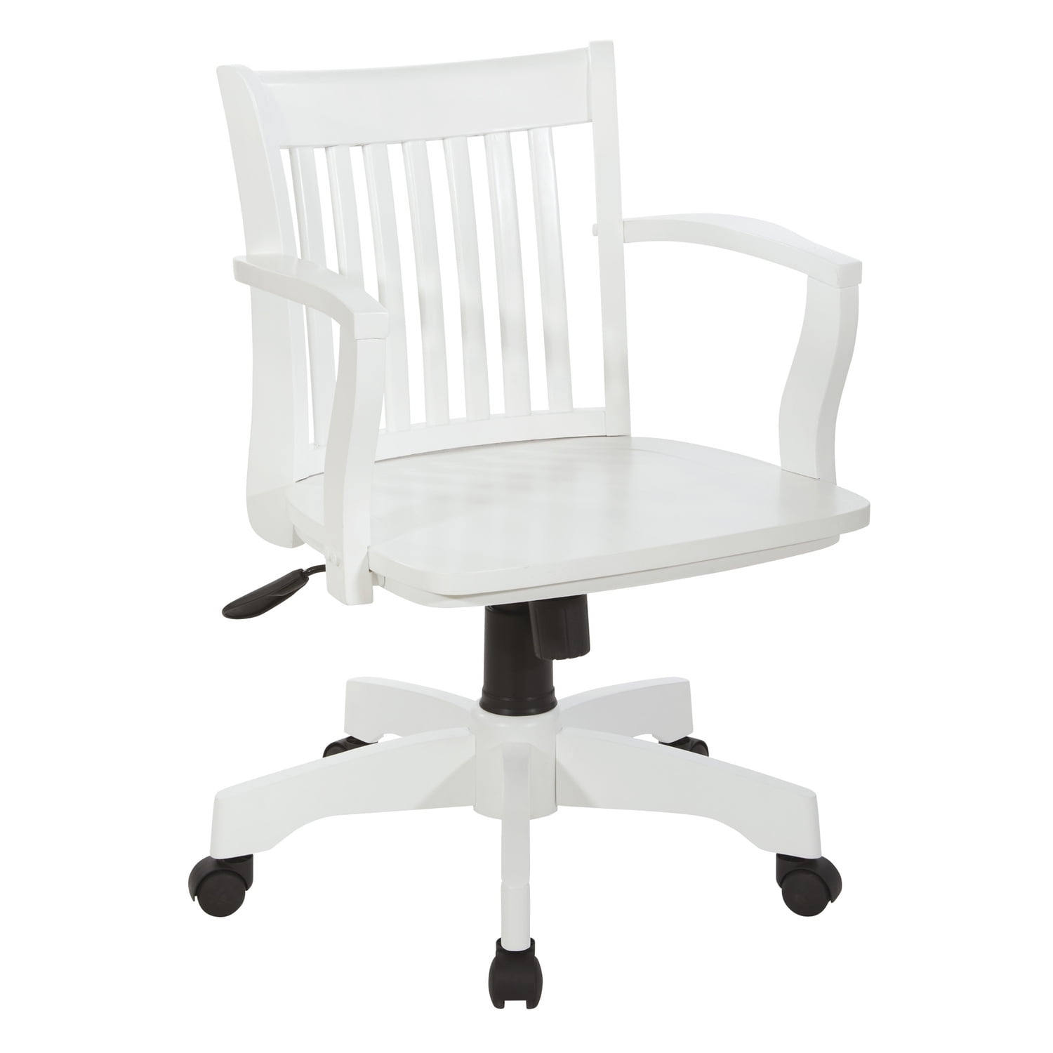 Deluxe Wood Bankers Chair with Wood Seat in White Wood Finish - Walmart.com