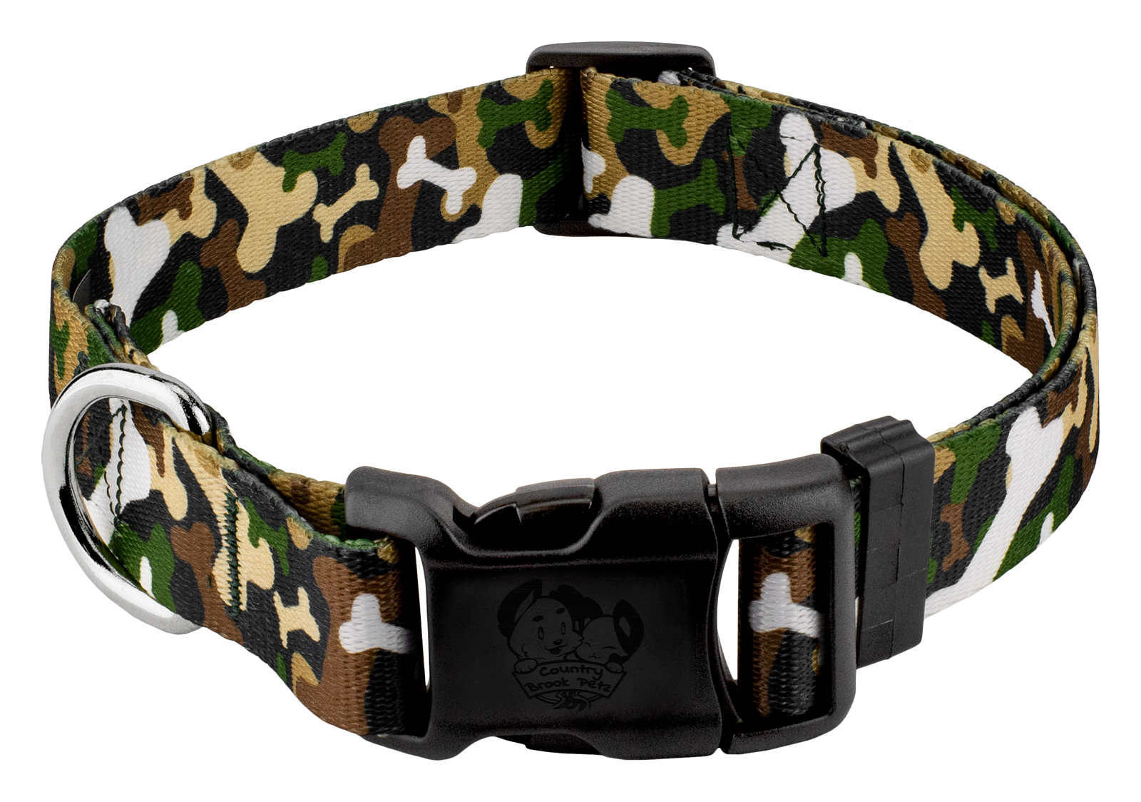 Country Brook Petz® Deluxe Woodland Bone Camo Dog Collar - Made in U.S.A., Extra Large - Walmart.com