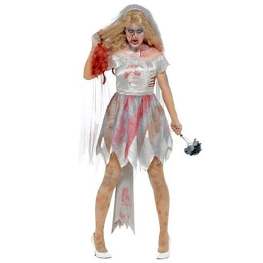 Fun World Zombie Bride Women's Halloween Fancy-Dress Costume for Adult ...