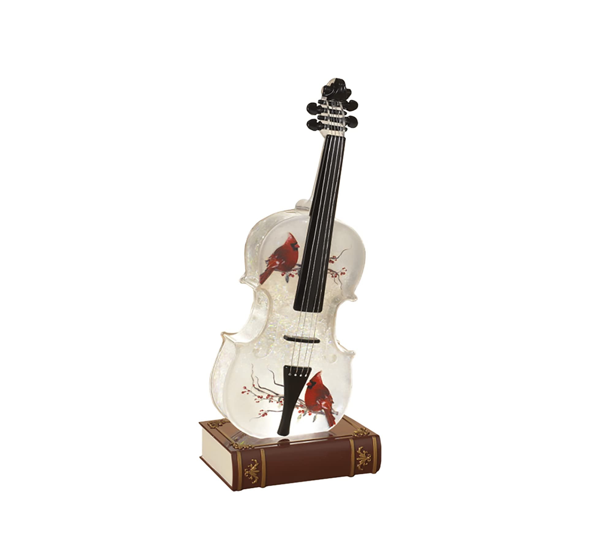 Gerson 2659650 Lighted Musical Holiday Spinning Water Globe Violin ...