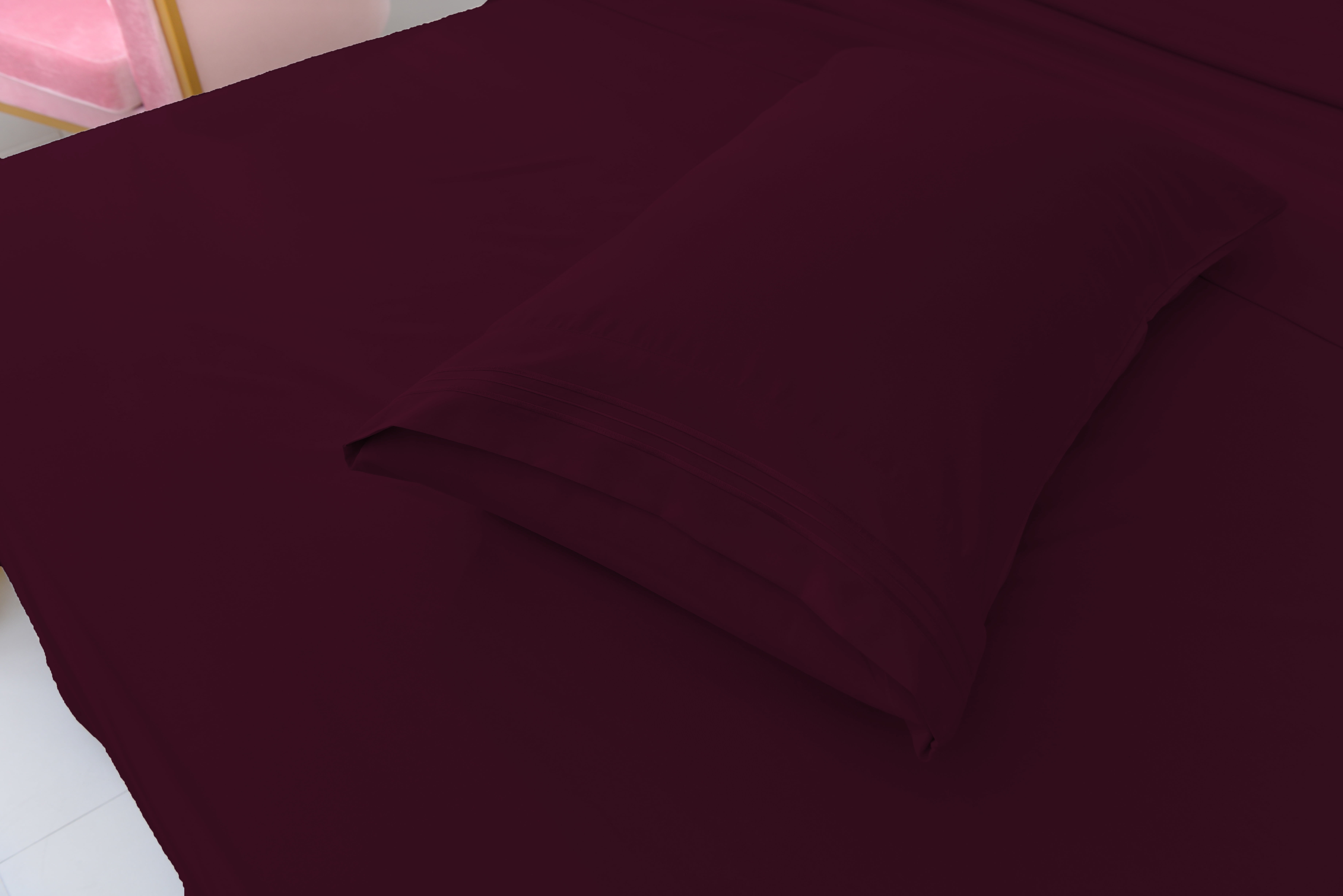 Deluxe2000 Series Soft Bamboo Derived Rayon Sheet Sets-Full Eggplant ...