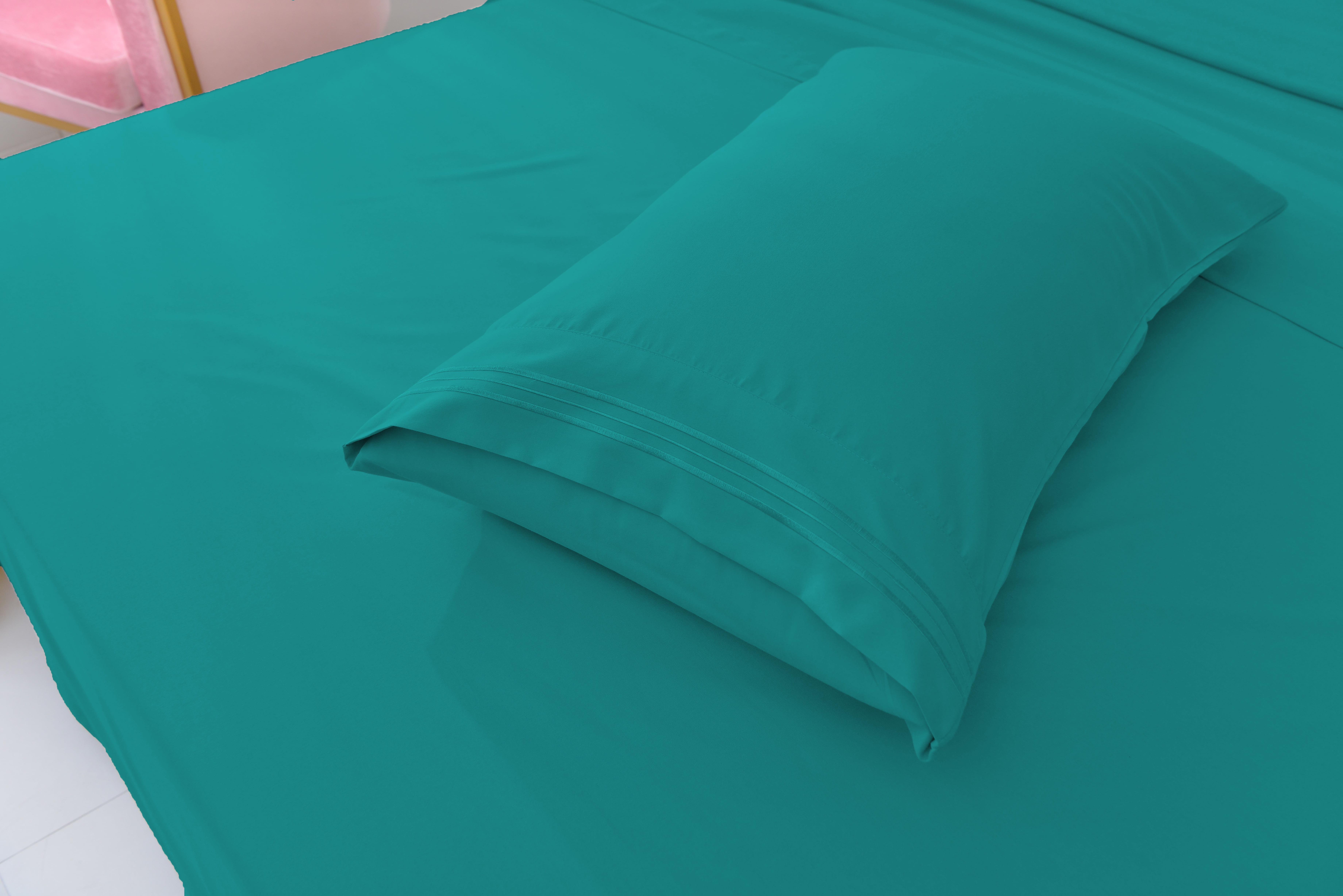 Deluxe2000 Series Soft Bamboo Derived Rayon Sheet Sets-Full Teal Sheets ...