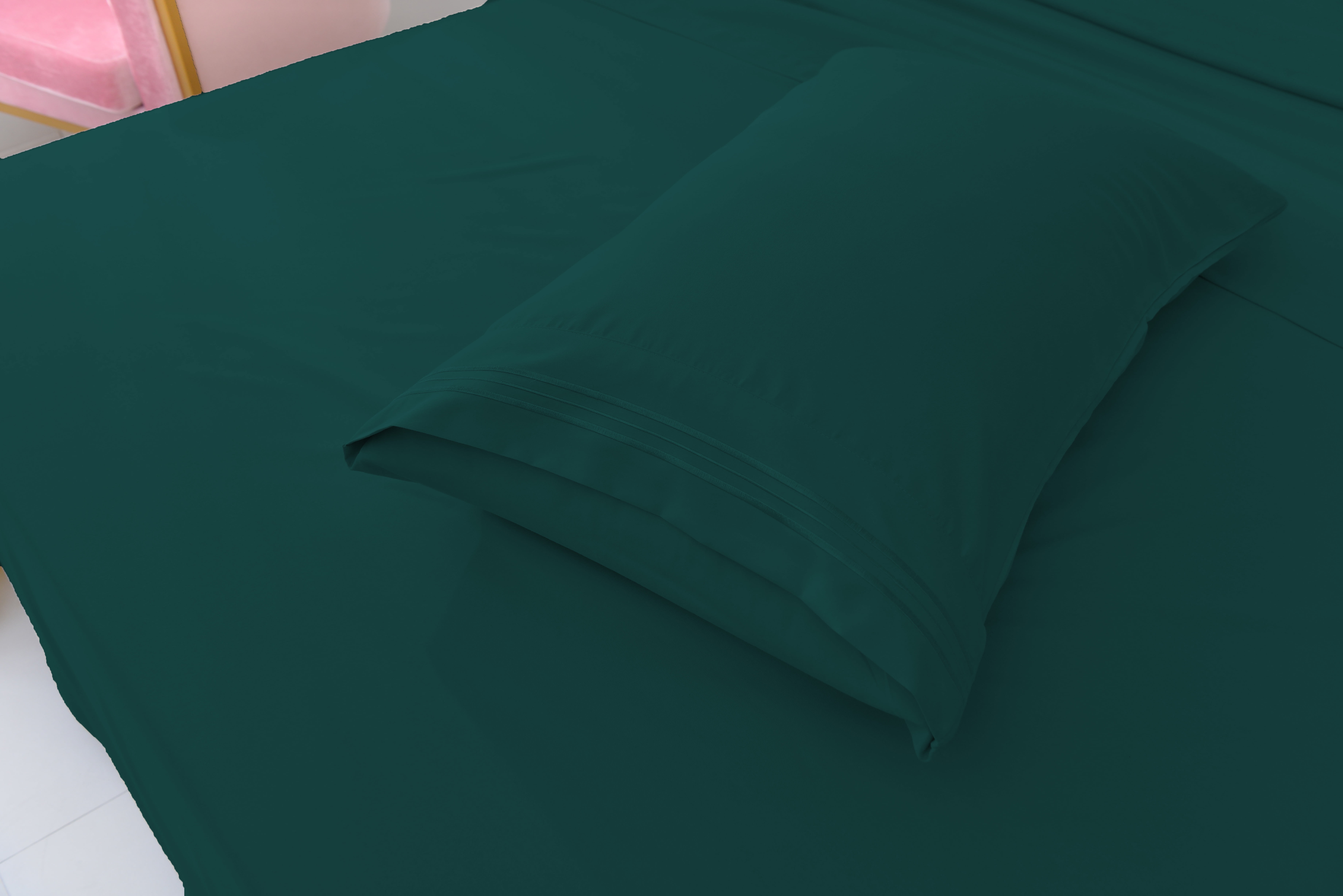 Deluxe2000 Series Soft Bamboo Derived Rayon Sheet Sets-Queen Emerald ...