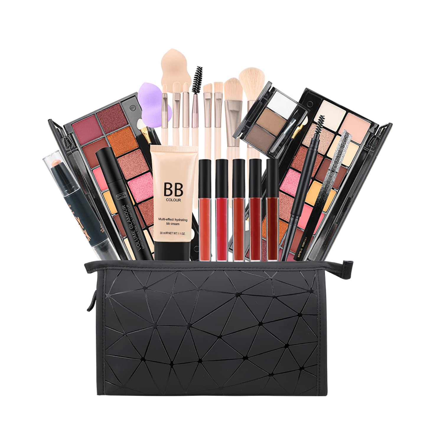 Delymol 28 Pieces Makeup Kit for Women Full Eyeshadow Palette,Lip Gloss ...