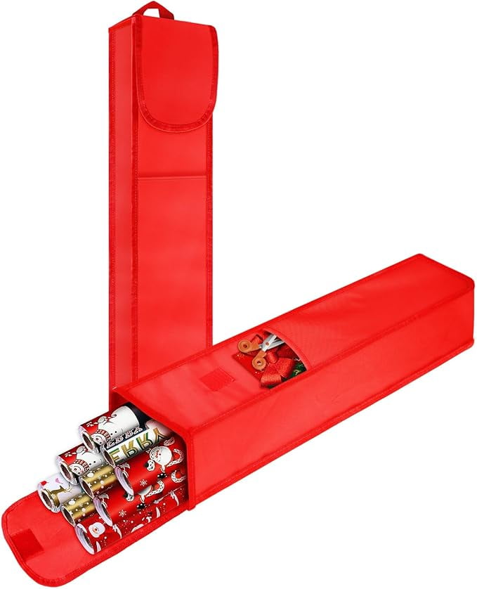 Demao 2 Pack Wrapping Paper Storage Bag 31", Resistant Gift Wrap Paper ...