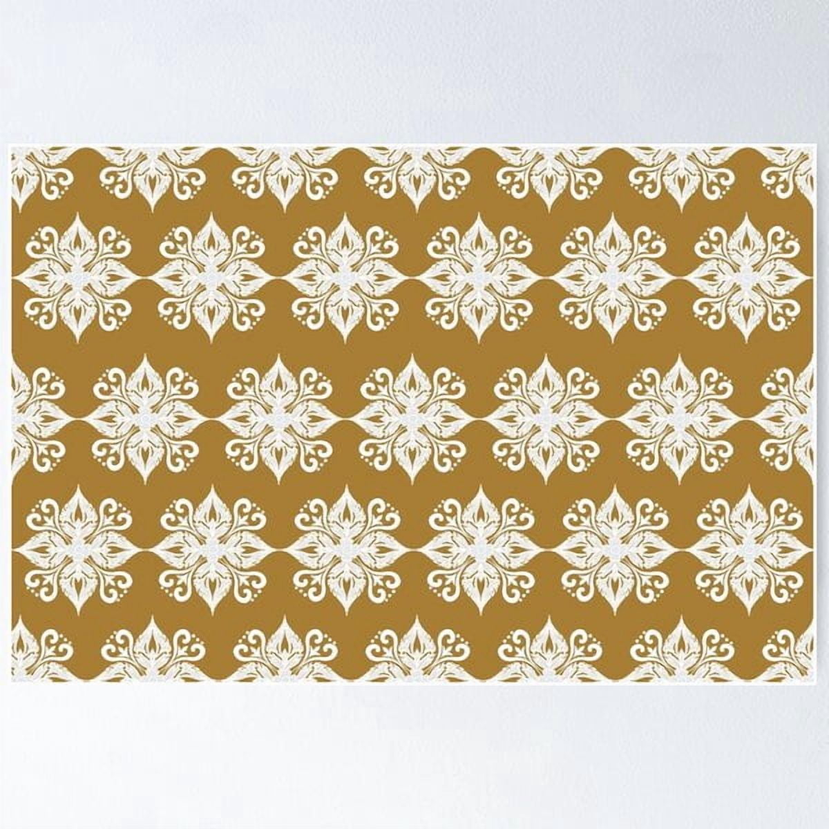 Demark Floral Seamless Pattern With A Warm Vintage Poster, Poster Home ...