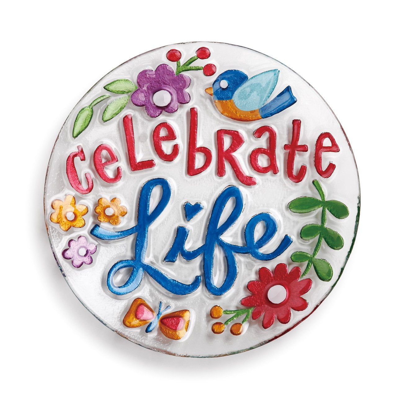 Demdaco Celebrate Life Round Plate, Multicolor - Walmart.com
