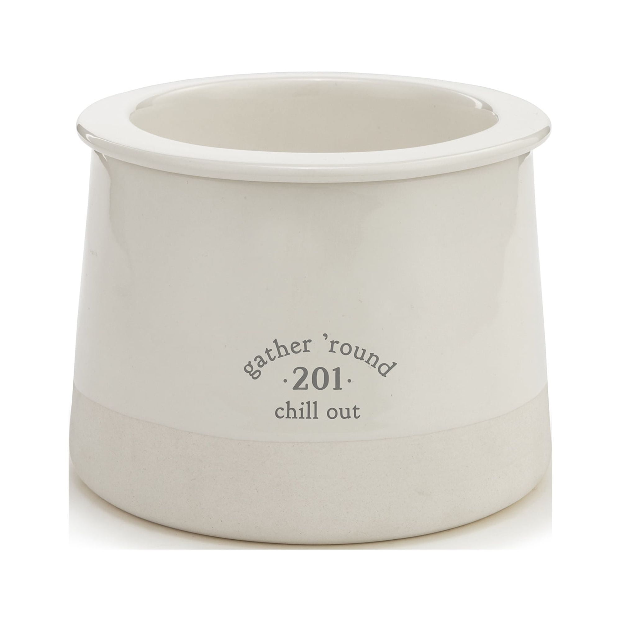 Demdaco Chill Out Classic White 5 x 5 Ceramic Stoneware Dip Chiller ...